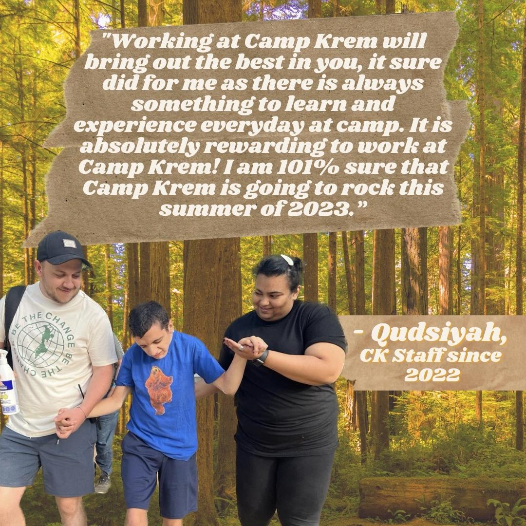 Staff Testimonials – Camp Krem – Camping Unlimited